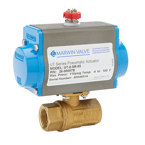 DM600 Series Direct Mount Two Piece Brass Ball Valve | Marwin Valve